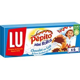 Pépito - Biscuits Mini Rollos chocolat lait & cœur fondant au lait LU ...