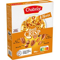 Céréales Muesli Crisp 4 noix Chabrior, une marque Intermarché - Intermarché