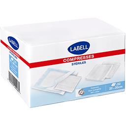 Compresses stériles gaze hydrophile 20 x 20 cm Labell, une marque ...