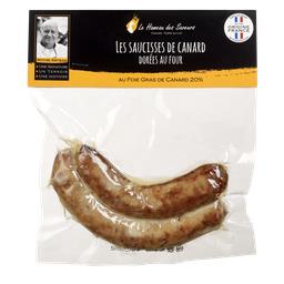La saucisse de canard dorée au four nature 20% foie gras Le Hameau des Saveurs - Intermarché