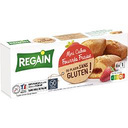 Mini cakes fourrés fraise sans gluten Regain, une marque Intermarché ...