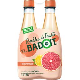 Eau gazeuse pamplemousse citron aromatisée - Bulles de fruits Badoit ...