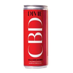 Eau pétillante aromatisée cola et CBD sans sucres Divie - Intermarché
