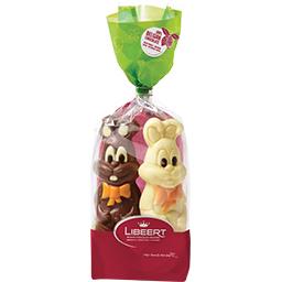 Figurines chocolat au lait et chocolat blanc Libeert - Intermarché