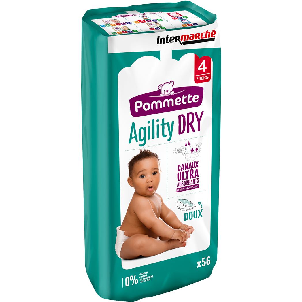 Couches Agility Dry, taille 4 : 7-18 kg Pommette, une marque ...