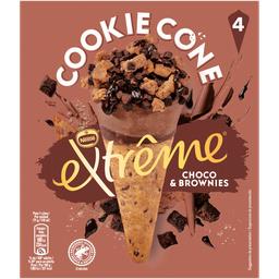 Glace Cookie Cône chocolat brownie Extrême - Intermarché