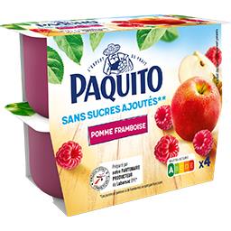 Purée de fruits pomme framboise sans sucres ajoutés Paquito, une marque ...