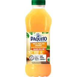 100% pur jus orange sans pulpe Paquito, une marque Intermarché ...