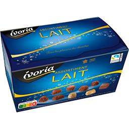 Assortiment de chocolats Lait Ivoria, une marque Intermarché - Intermarché
