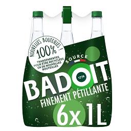 Eau gazeuse minérale finement pétillante - Verte Badoit - Intermarché