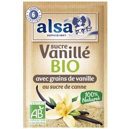 Sucre vanillé BIO au sucre de canne non raffiné Alsa - Intermarché