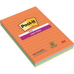 Notes Super Sticky grands formats lignées 101 x 152 mm Post It ...