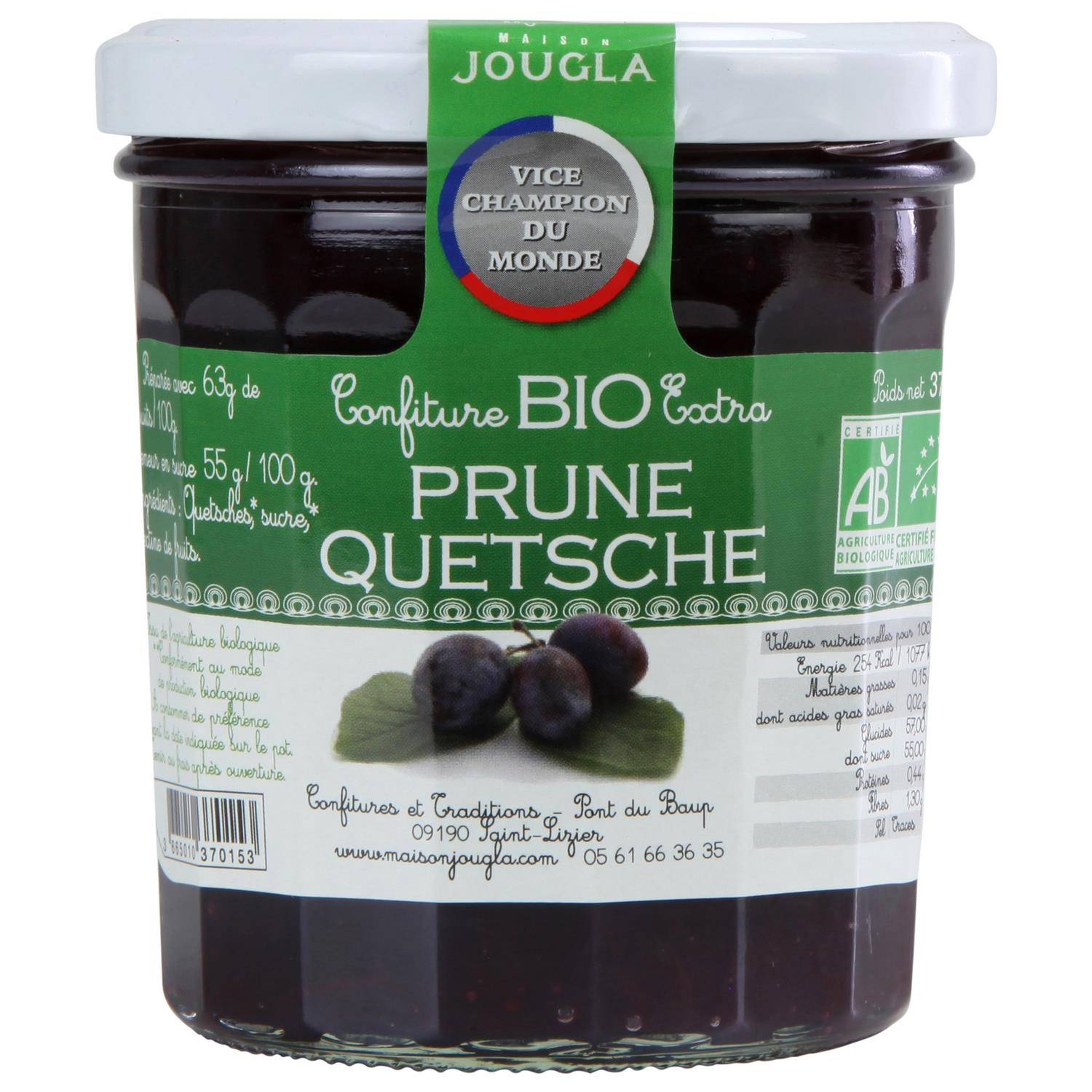 Confiture BIO extra prune quetsche Confitures et traditions - Intermarché