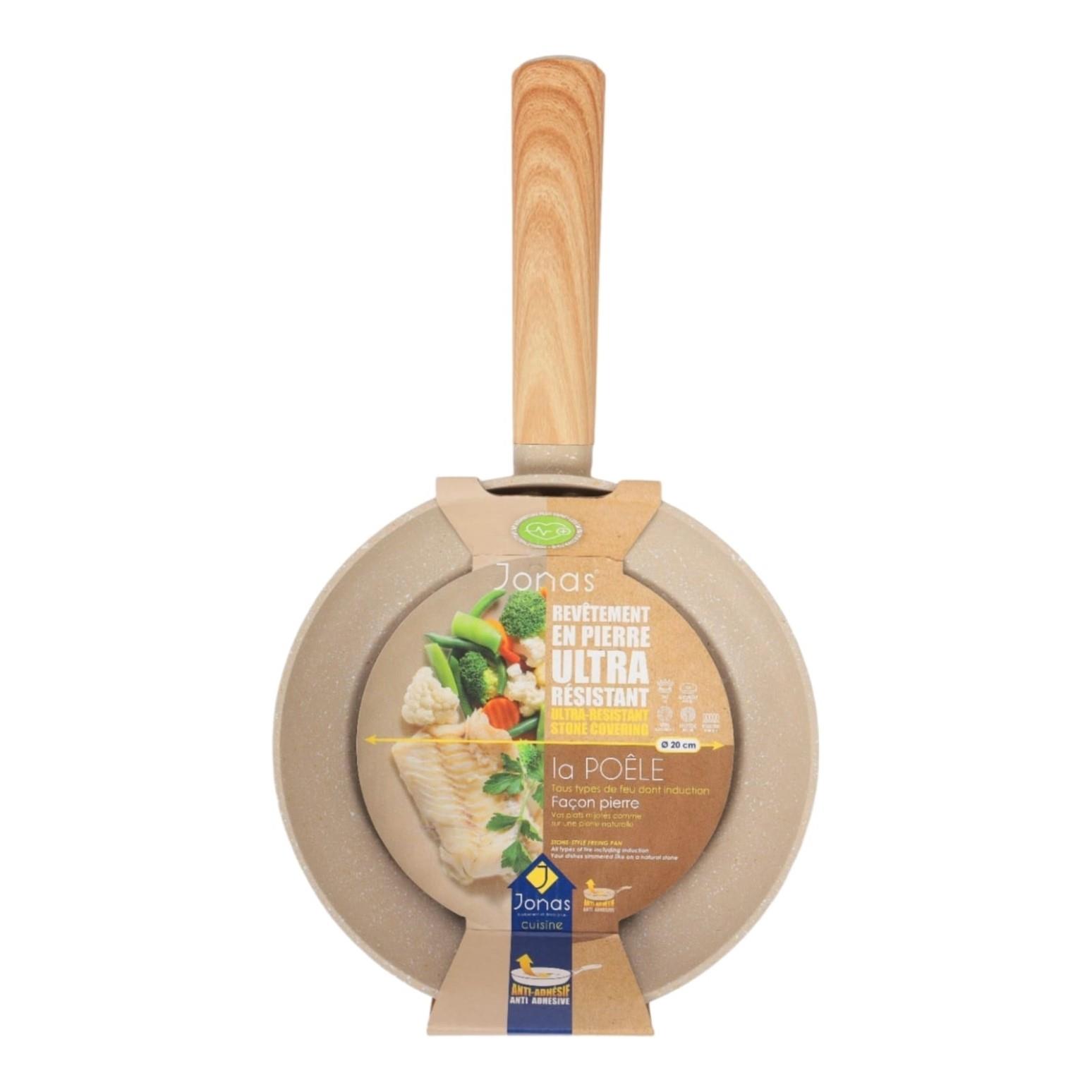 Poêle revêtement pierre avec manche effet bois 20 cm Jonas - Intermarché