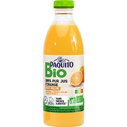 Pur jus d'orange avec pulpe BIO Paquito Bio, une marque Intermarché ...